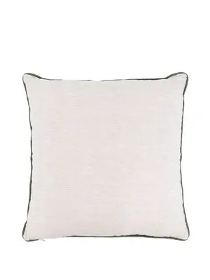 LES-OTTOMANS Garden-embroidered Cushion - Neutrals