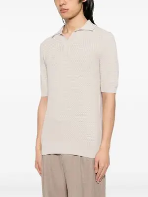 CRUCIANI Cotton Polo Shirt - Neutrals