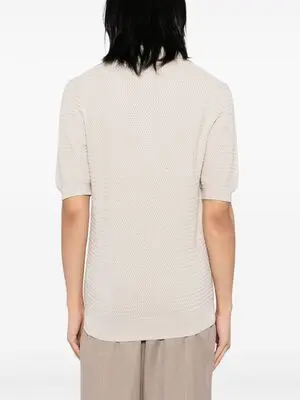 CRUCIANI Cotton Polo Shirt - Neutrals