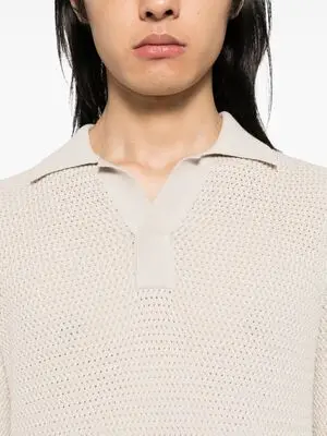 CRUCIANI Cotton Polo Shirt - Neutrals