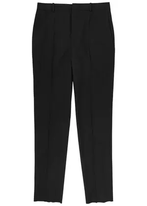 Saint Laurent Straight-leg Wool Trousers - Black