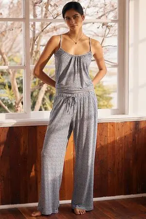 Eberjey Gisele Cami & Pants Pajama Set - Seashell Navy