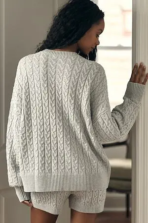 PAPINELLE Cozy Cable Cotton Cashmere Sweater