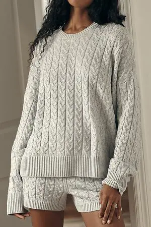 PAPINELLE Cozy Cable Cotton Cashmere Sweater