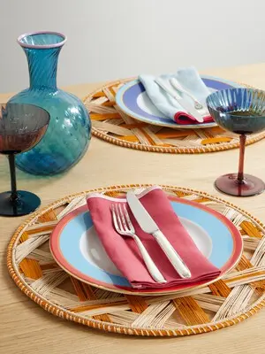 La DoubleJ Set Of Two Straw Placemats
