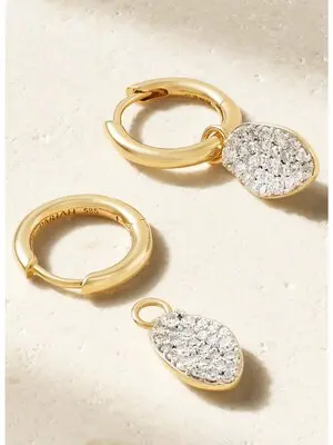 BY PARIAH Cluster 14-karat Recycled Diamond Hoop Earrings