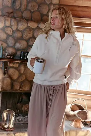 Free People Wild And Free Fleece Pullover - Ivory