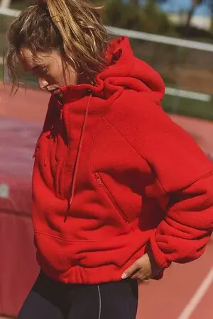 Free People Wild And Free Fleece Pullover - Winterberry