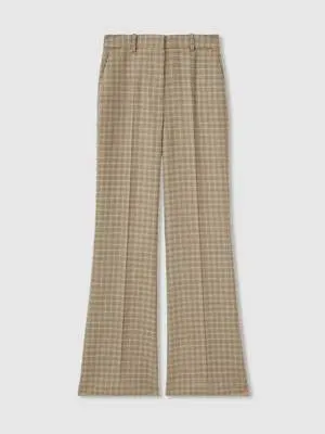 REISS Vida Wool Houndstooth Trousers