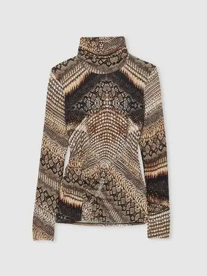 REISS Naomi Snake-print Top