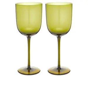 FERM LIVING Host Red Wine Glasses Set Of 2 - Moss Green
