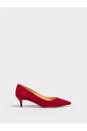 Marion Parke Classic Suede Kitten Heel Pumps
