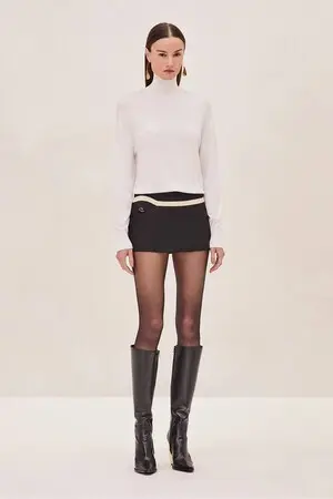 Alexis Barris Turtleneck Top - White