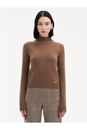 Oscar De La Renta O Flower Cashmere Pullover
