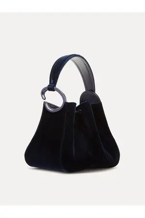 Oscar De La Renta Velvet O Handle Bag