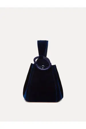 Oscar De La Renta Velvet O Handle Bag