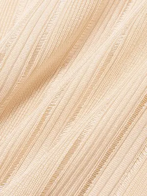 FRAME Ribbed-knit Henley Top