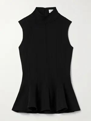 SALON 1884 Ismay Paneled Peplum Turtleneck Top