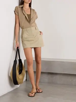 Matteau Paneled Mini Skirt - Neutrals
