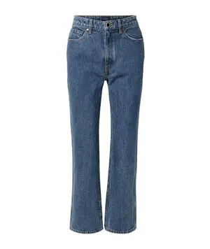 Khaite Abigail Cropped Straight-leg Jeans - Blue