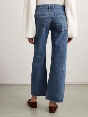 Khaite Kerrie Distressed Straight-leg Jeans - Blue