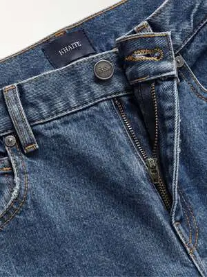 Khaite Kerrie Distressed Straight-leg Jeans - Blue