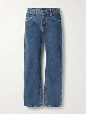Khaite Kerrie Distressed Straight-leg Jeans - Blue