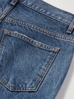 Khaite Kerrie Distressed Straight-leg Jeans - Blue