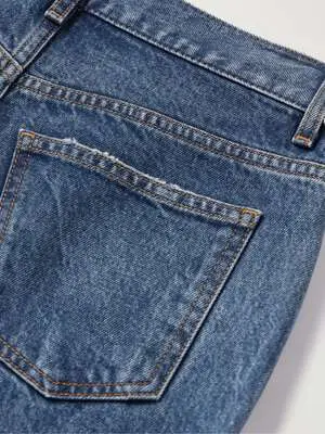 Khaite Kerrie Distressed Straight-leg Jeans - Blue