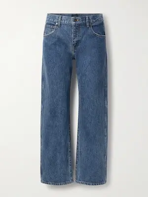 Khaite Kerrie Distressed Straight-leg Jeans - Blue
