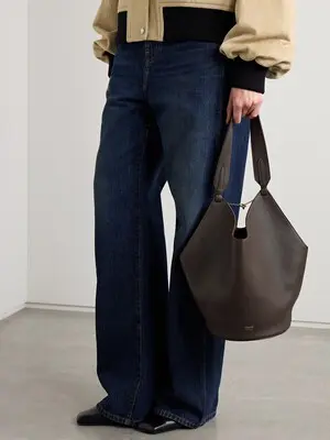 Khaite Lotus Small Textured-leather Tote