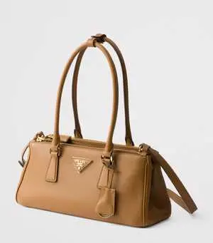 Prada Medium Leather Galleria Top-handle Bag - Brown