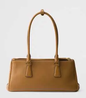 Prada Medium Leather Galleria Top-handle Bag - Brown