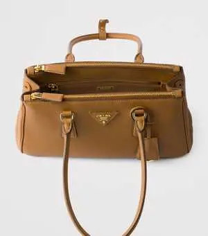 Prada Medium Leather Galleria Top-handle Bag - Brown