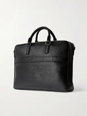 SERAPIAN Evoluzione Cross-grain Leather Briefcase