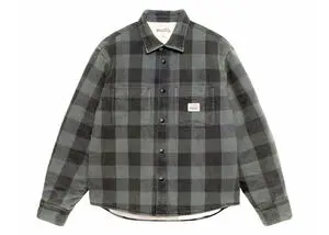 StÜssy Sherpa Lined Buffalo Plaid Shirt - Grey