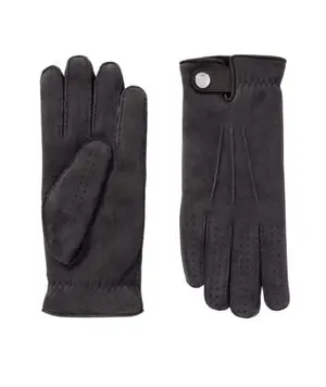 Brunello Cucinelli Leather-trimmed Suede Gloves - Black