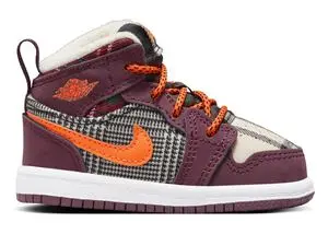 JORDAN 1 Mid Se - Night Maroon/black/white