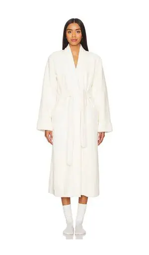 Eberjey Renew Plush Long Robe - Ivory