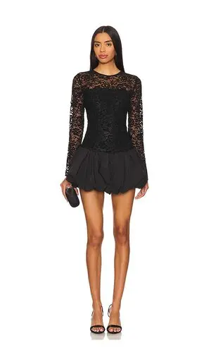 Amanda Uprichard Lacey Skort Romper - Black