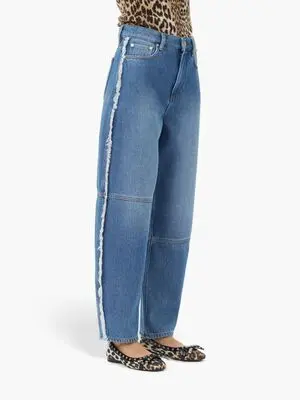 GANNI Distressed Wide Leg Jeans - Blue