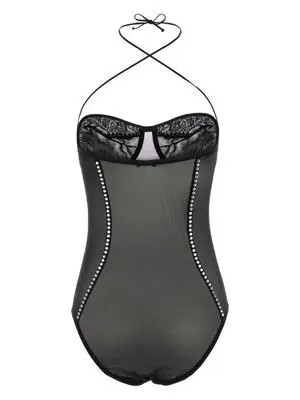 Oseree Gem-embellished Bodysuit