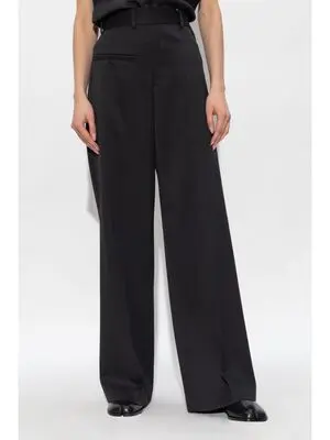 MAISON MARGIELA Single-stitch Logo Trousers - Black