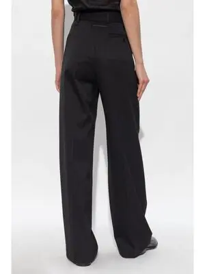 MAISON MARGIELA Single-stitch Logo Trousers - Black