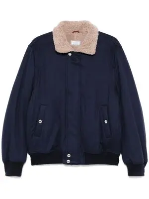 Brunello Cucinelli Shearling-collar Bomber Jacket