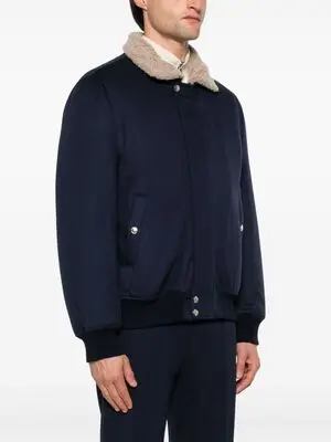 Brunello Cucinelli Shearling-collar Bomber Jacket
