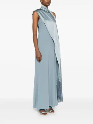 TALLER MARMO Fringed Maxi Dress - Blue