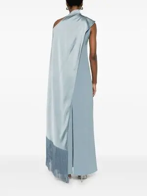 TALLER MARMO Fringed Maxi Dress - Blue