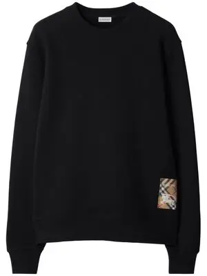 Burberry Check-patch Cotton Sweatshirt