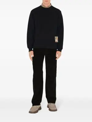 Burberry Check-patch Cotton Sweatshirt